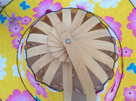 Folding Fan Foldable Bamboo Hat And Fansummer Beach Foldable Hat Fan2