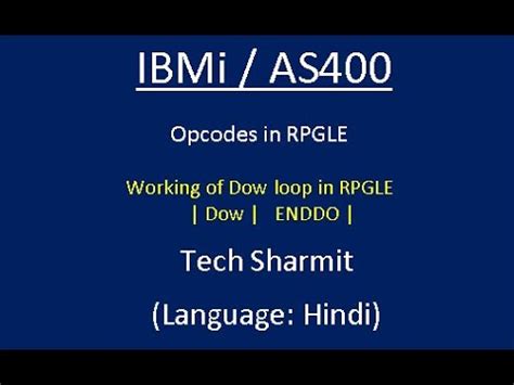 IBMi AS400 Working On Dow Loop In RPGLE IBMi AS400 YouTube