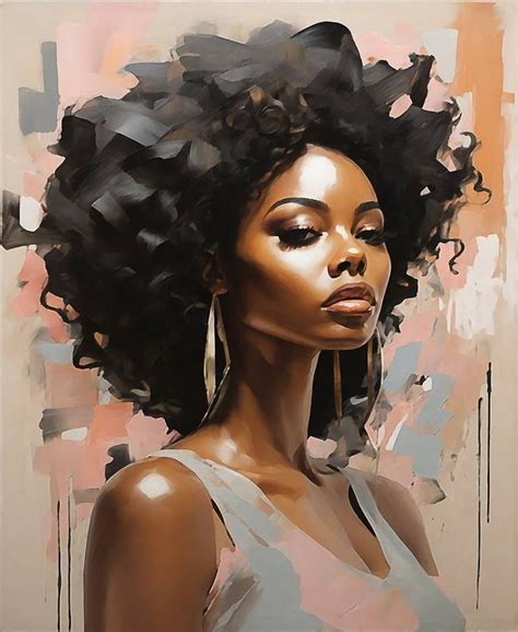 Brushed Power Black Womans Strength 5 Digital By Mauricio Fraga