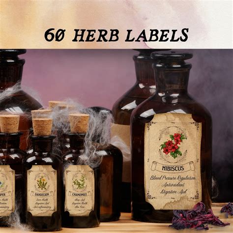 Apothecary Labels Printable Herbs And Spices Labels Printable