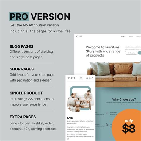 Classi Bootstrap 5 Html Template For Furniture Shop