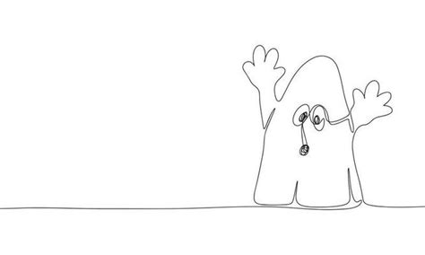 Ghost Line Art Vector Art Icons And Graphics For Free Download