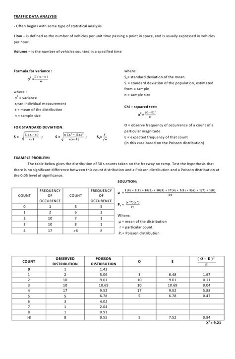 Traffic Data Analysis Download Free Pdf Poisson Distribution Teaching Mathematics