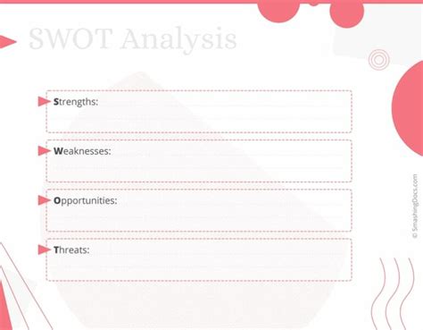 Free SWOT Analysis Templates SmashingDocs Com