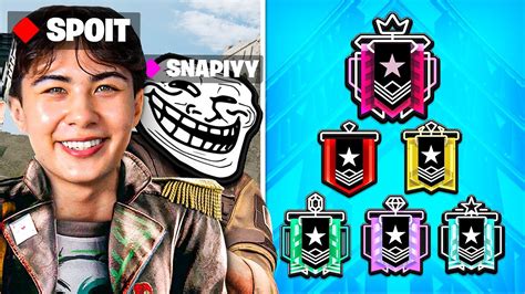 Spoit And Snapiyy 2v5 Vs Every Rank In Rainbow Six Siege Youtube