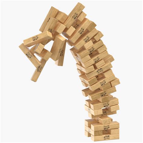Jenga Blocks Falling