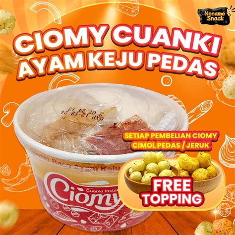 Jual Ciomy Cuanki Ayam Keju Pedas Cuangki Ciomy Cup Besar Halal Non Msg