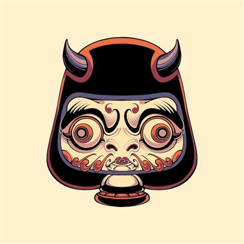 Premium Vector Japanese Daruma Doll Vector Art