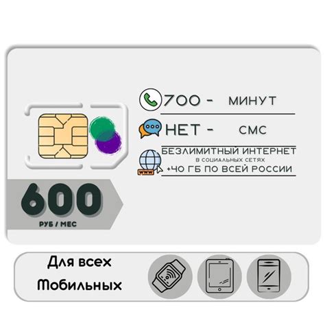 SIM-карта Комплект Сим карта Безлимитный интернет в социальных сетях ...