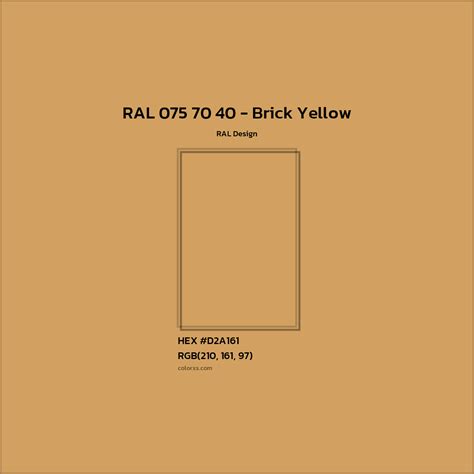 About Ral 075 70 40 Brick Yellow Color Color Codes Similar Colors
