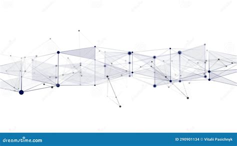 Futuristic Network Connection Structure On White Background Concept Of Hi Tech And Future