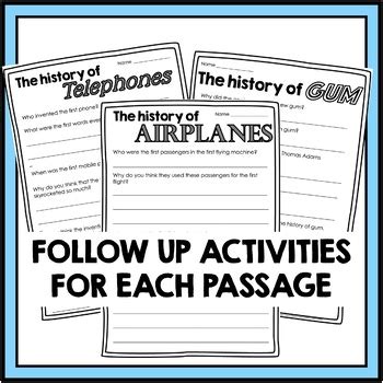 General History Reading Passages Activities Venn Diagrams Timelines