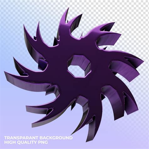 Premium PSD 3d Render Abstract Metallic Shapes Transparent Background
