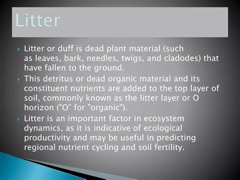 Litter Decomposition And Nutrient Dynamics Pptx