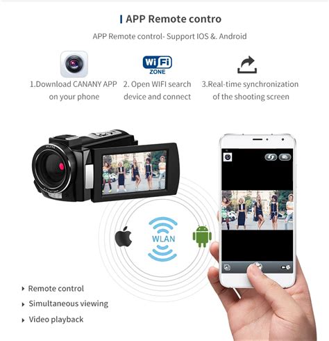 Ordro wifi AE8 Vlog камера Full HD сенсорный экран 4K видео камера ...