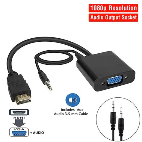 Hdmi To Vga Converter With Audio Output Idolk