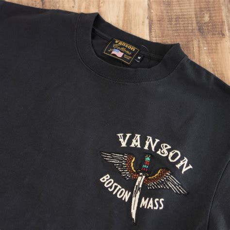 【楽天市場】vanson バンソン イーグル ソード Tシャツ メンズ スミクロ 天竺 刺繍 Nvst 2404：kei Style
