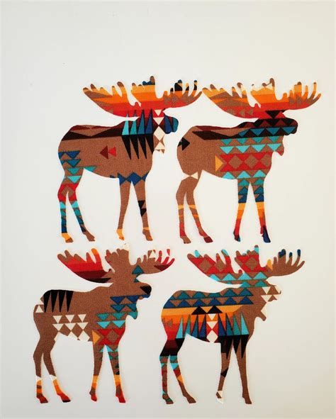 3 Moose Patch 4 Iron On Etsy