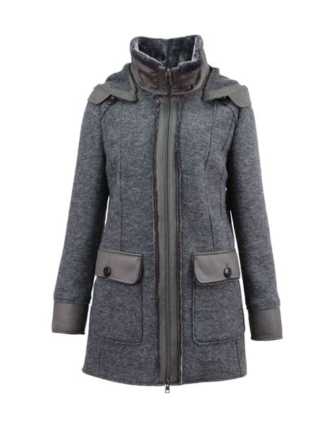Barbara Lebek wool rich hooded short coat style no 10210002 in the ...