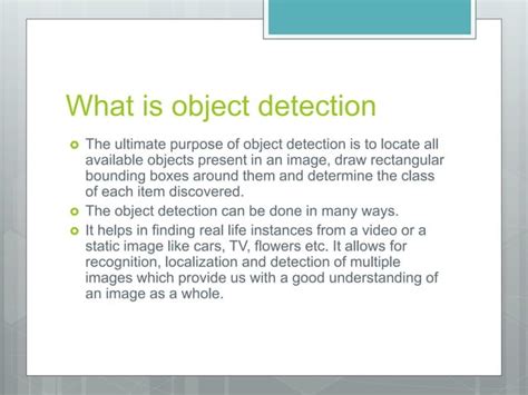 Object Detection Using Tensorflow Ppt