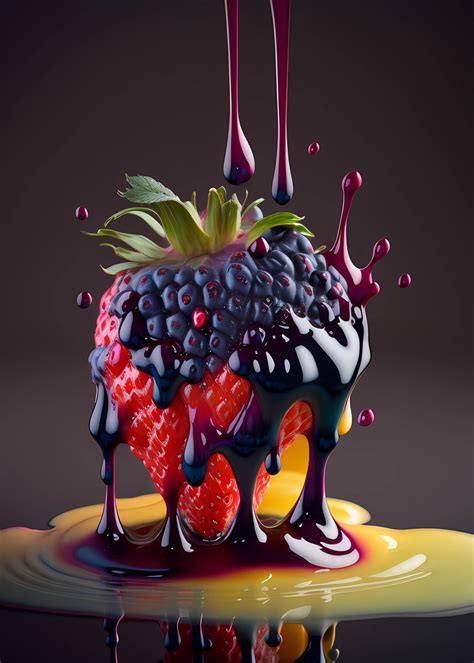 Abstract Food Art Poster By Oleksandr Kovalov Displate