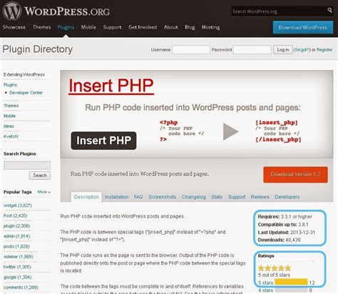 insert php wordpress plugin ดีๆ ช่วยให้เพิ่ม php ลงใน post page ได้