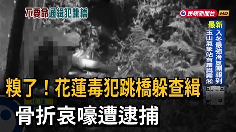 糗了！花蓮毒犯跳橋躲查緝 骨折哀嚎遭逮捕－民視新聞 Youtube