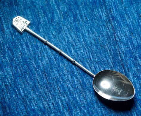 Japanese Silver Spoon Kanji Symbol C 1900 Moorabool Antique Galleries