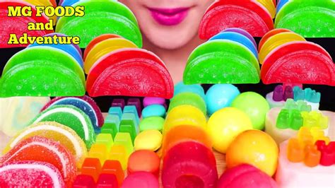 Asmr Desserts And Sweets Mukbang Candies And Jellies Mg Foods And