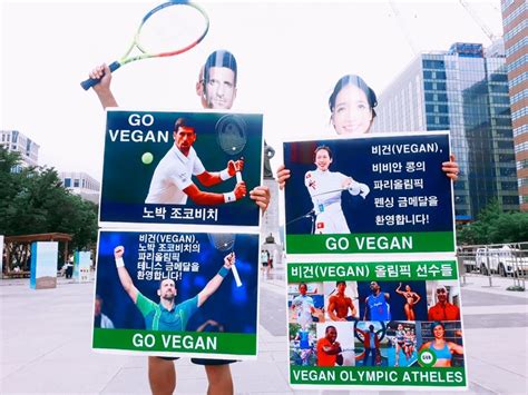 한국채식연합 비건 스포츠 선수 파리 올림픽 금메달 획득 환영 한국채식연합 비건 스포츠 선수 파리 올림픽 금메달 획득 환영