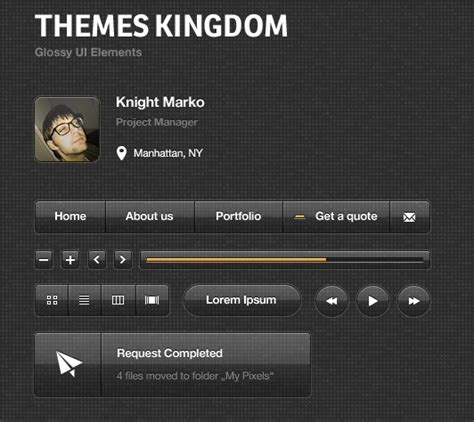 Free Glossy Ui Elements Titanui