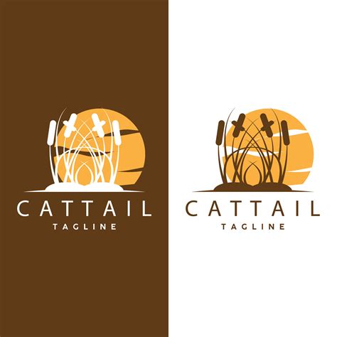 Cattail Logo Design Vector Simple Illustration Symbol Template 37140307