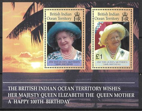 Biot 2000 Queen Mothers 100th Birthday Mini Sheet Sg242 Muh