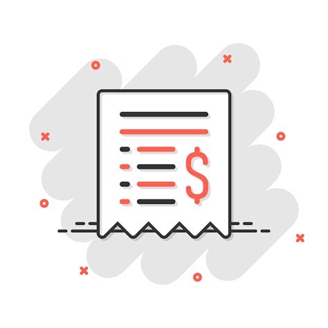 Icono De Cheque De Dinero En Estilo Cómic Ilustración De Vector De Dibujos Animados De Chequera