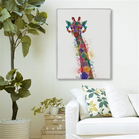 Giraffe Canvas Art Giraffe Art Modern Wall Art Giraffe Print Etsy