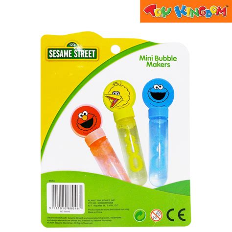 Sesame Street 3pcs Mini Bubble Makers Toy Kingdom