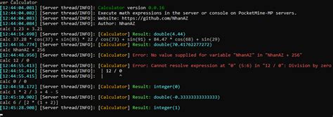 Github Nhanaz Pm Pl Calculator Execute Math Expressions In The Server Or Console On
