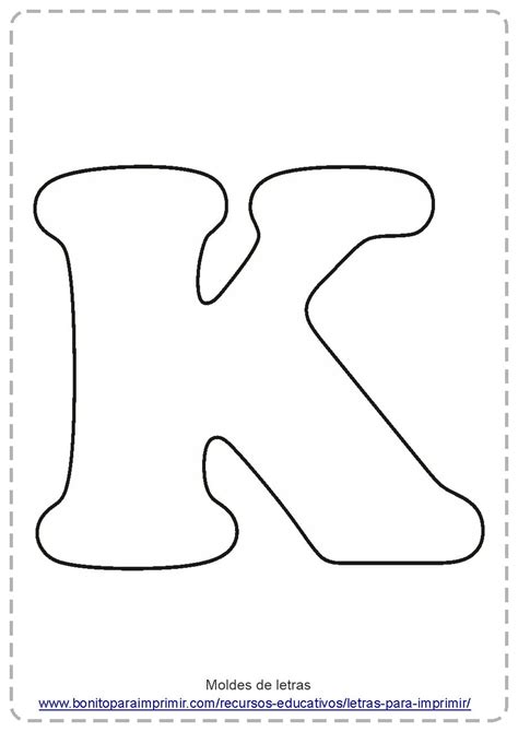 Letra K Para Imprimir Letras Abecedario Para Imprimir Moldes