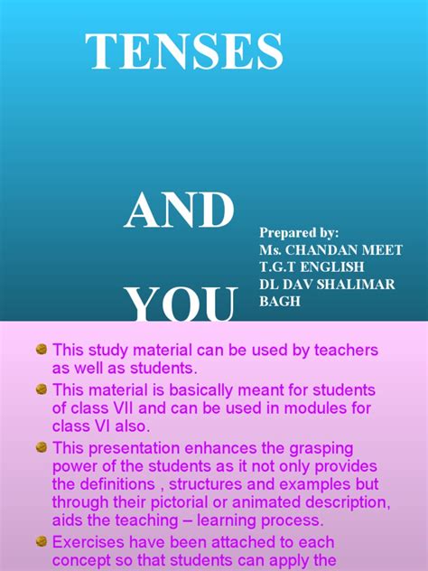 Verb Tenses Ppt Grammatical Tense Verb