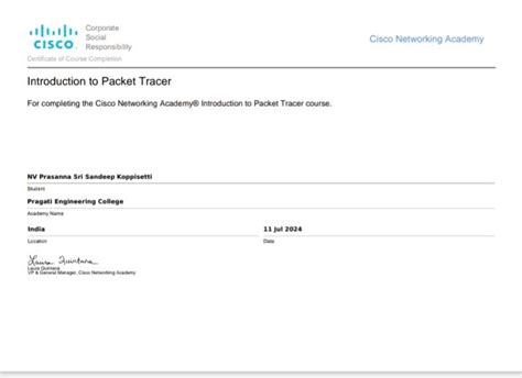 Sandeep Koppisetti On Linkedin Cisconetworkingacademy Cisco