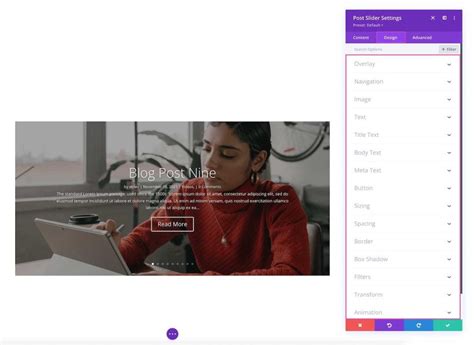 The Divi Post Slider Module Elegant Themes Documentation