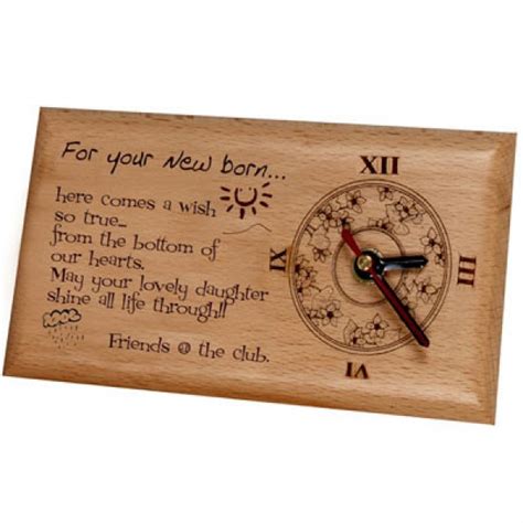 Wooden Engraved Clock At Anthony Mooney Blog