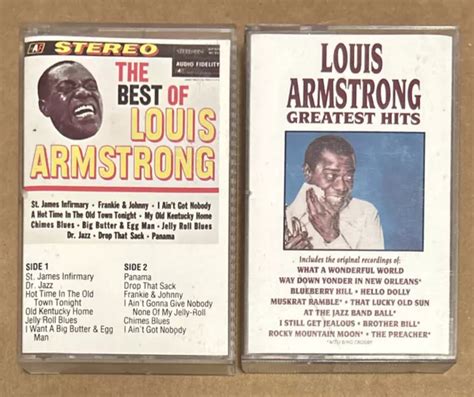 Lot Of 2 Louis Armstrong Cassette Tapes The Best Of Greatest Hits 7