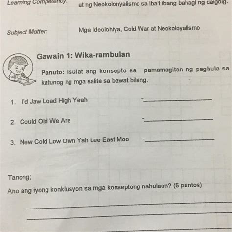 Mga Konsepto Ng Wika Brainly Dekonsepto