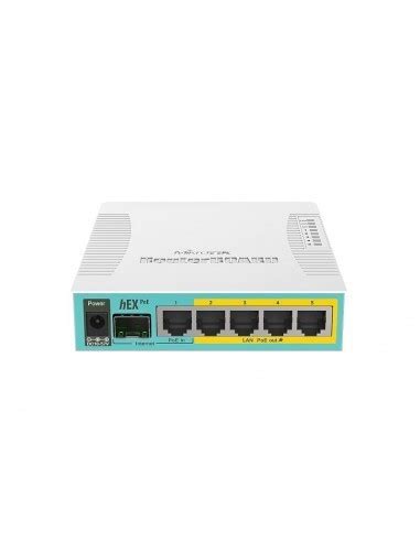 Mikrotik HEX PoE Router RB 960PGS 5 Puertos Giga LAN PoE Out Online
