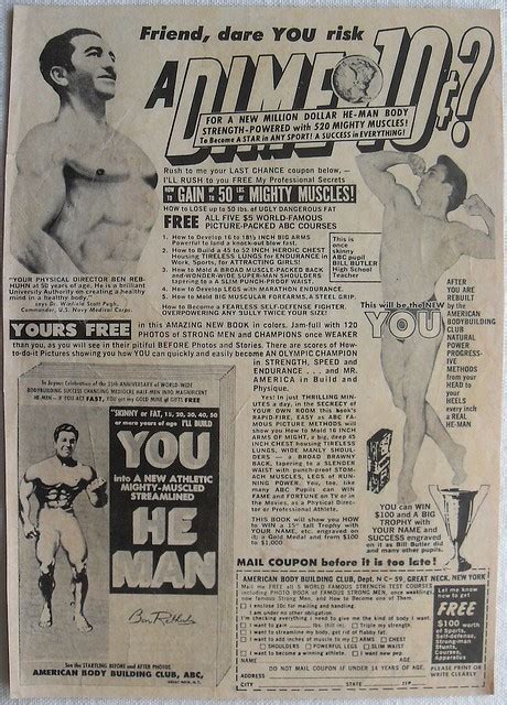 S American Bodybuilding Muscle Men Vintage Comic Book Advertisement
