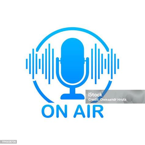 방송 라이브와 같은 팟 캐스트 아이콘 Podcast 배지 아이콘 스탬프 로고 라디오 방송 또는 스트리밍 벡터 스톡 일러스트레이션입니다 라디오에 대한 스톡 벡터 아트 및 기타