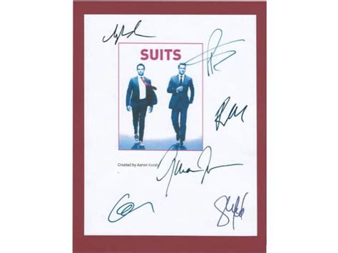 Suits Pilot Episode Tv Script Autographed Gabriel Macht Patrick J Adams Rick Hoffman Meghan