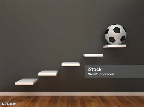 축구공이 있는 단계 3d 렌더링 계단에 대한 스톡 사진 및 기타 이미지 계단 공 스포츠 장비 위로 이동 Istock