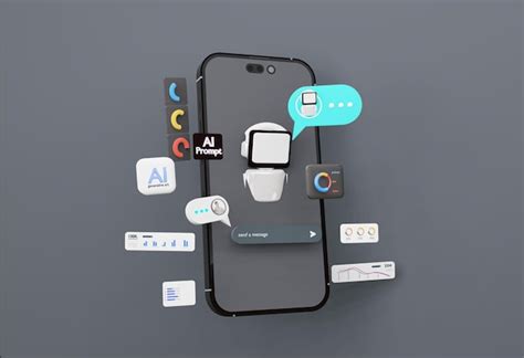premium photo 3d computer ai robot chatbot web uiux software